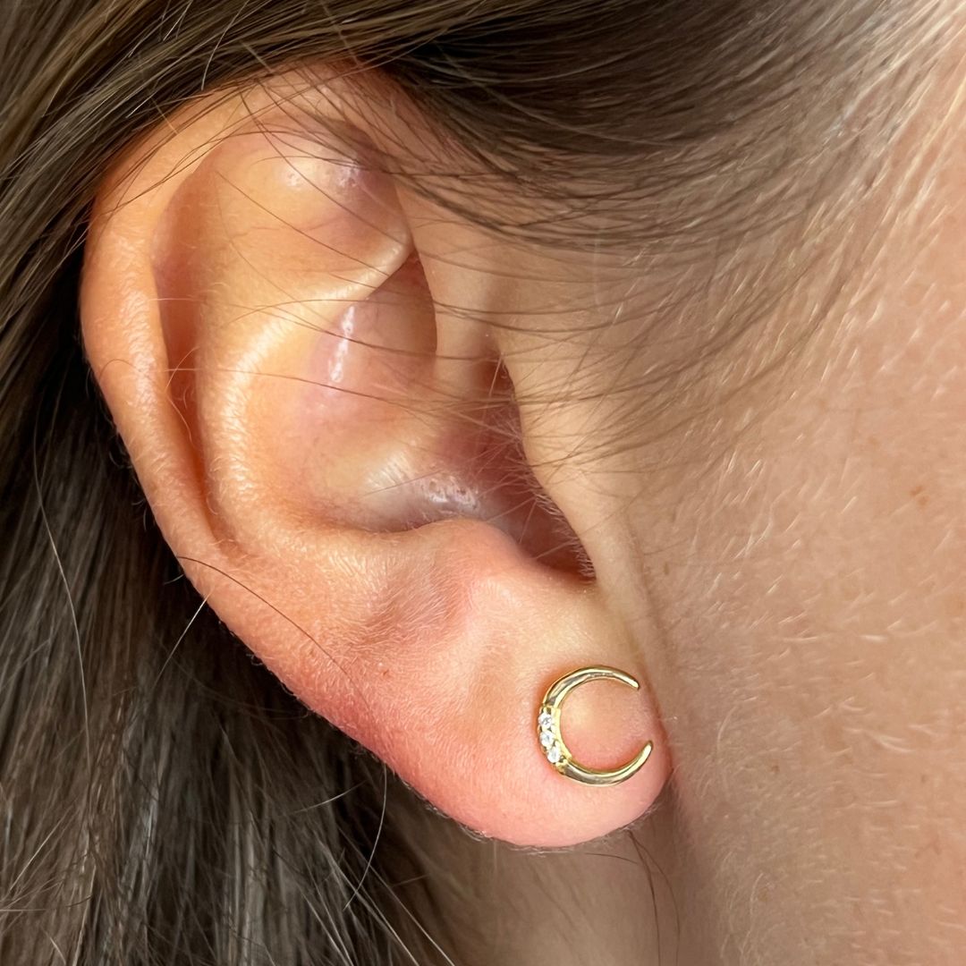 Crescent Moon Studs – Shop Rosselot